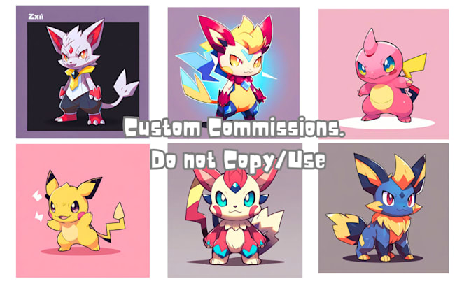 Draw beautiful pokemon fakemon art in anime fanart pokemon trainer ...