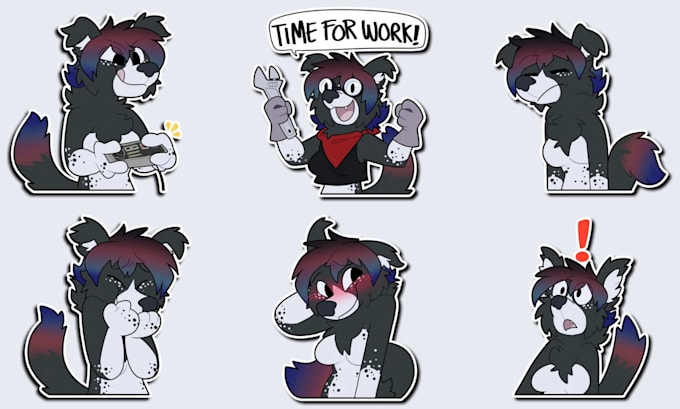 Draw furry telegram stickers nsfw furry stickers fursona crypto ...