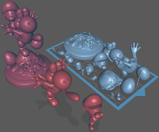 Make 3d cartoon mold,chibi game character,stl file diorama statue ...