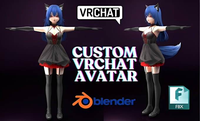 Do custom 3d vrchat models and vrc avatar assets furry avatar vtuber ...