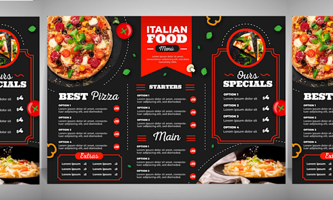 Fix existing food menu design, bar price list, spa and beauty, food ...