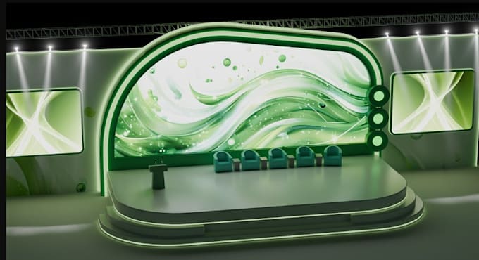 Render 3d stage design, virtual staging, home decor, event concert ...