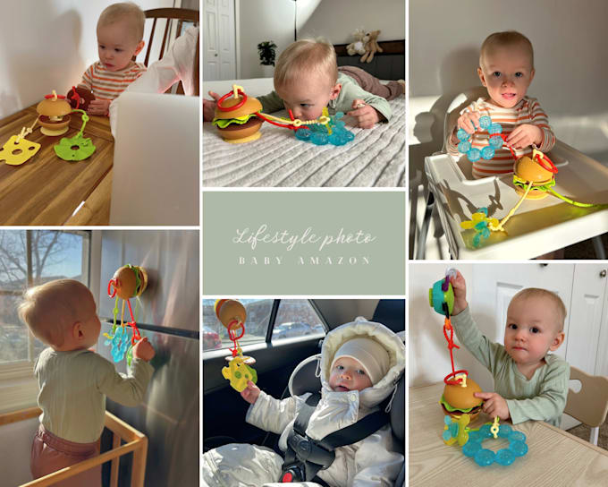Make lifestyle photos with the baby amazon product by Helenvazh | Fiverr