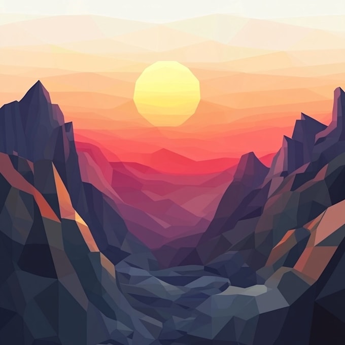 Create high low poly vector illustrations for and print by Ironasp | Fiverr