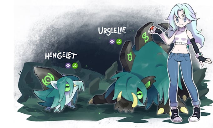 Draw fakemon pokemon trainer, pokemon sprite sheet, pixel sprite sheet ...