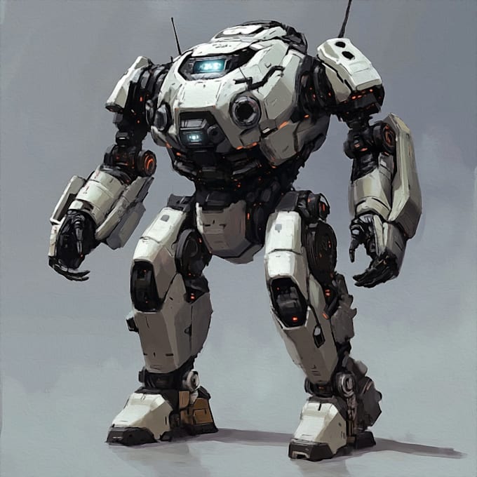 Draw your robot mecha , concept art by Andrelone | Fiverr