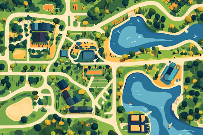 Draw beautiful map in vector illustration by Isabelarke | Fiverr