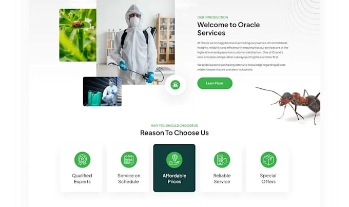 Design pest control website fumigation and cleaning service website by Hapi_atoy | Fiverr