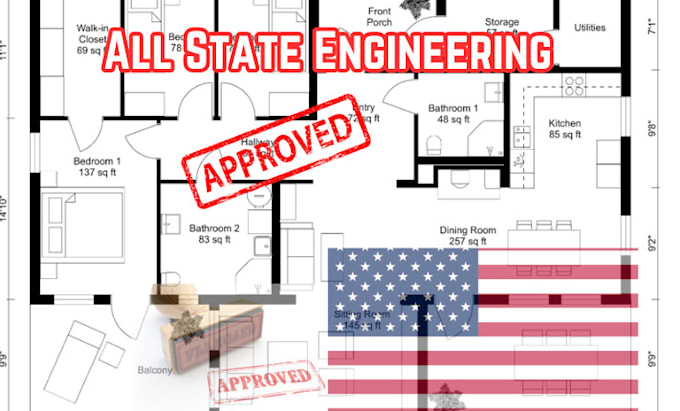 Architectural pe stamp drawing floor plan engineering drawing city ...