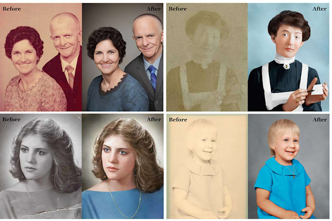 Restore, enhance, and upscale old and low quality images by Ziniaphoto ...