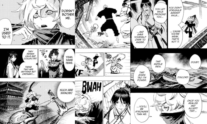 Draw anime manga comic page manga panel art storyboard scene comic ...