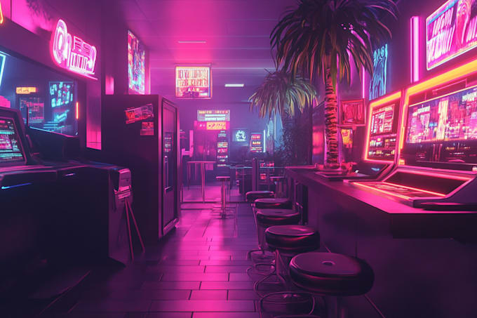 Make a synthwave vaporwave cyberpunk by Zaketaelson | Fiverr