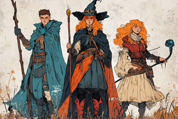 Design realistic fantasy dnd character illustration by Islabyrne21 | Fiverr