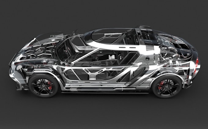 Complex 3d car interior mesh, bumper, body kits,car render, widebody ...