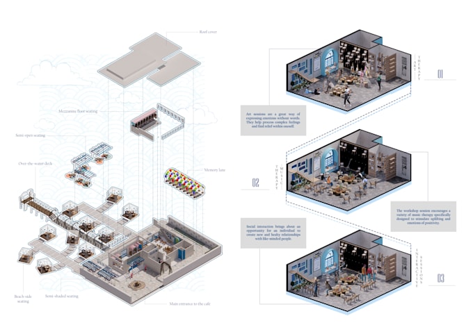 Create architectural axonometric exploded and isometric drawings by ...