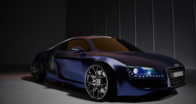 Deliver 3d audi r8 car,3d automotive,vehicle,render in blender,hard ...