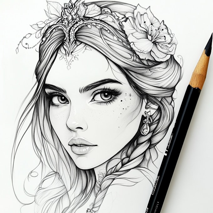 Draw a detailed line art of your product, image or sketch by Nicitehe ...