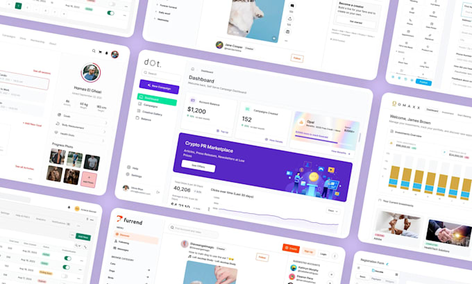 Do ui ux, website ui ux, homepage, app ui ux, dashboard design, landing page by Alishhan | Fiverr