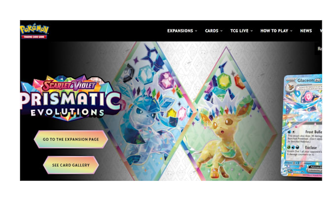 Design trading card shopify store pokemon website game card store ...