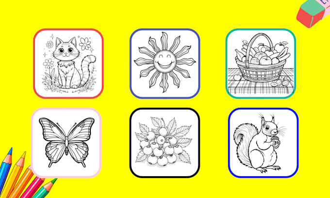 Draw bold and easy coloring book pages for kids and children by Amigoob ...