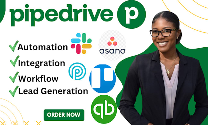 Pipedrive crm asana quickbook slack trello pandadoc pipefy gmail proposify by Stephanie769n | Fiverr