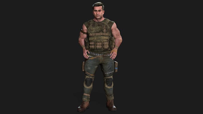 3d game, dayz 3d realistic character, ue5 male skin textures,soldier ...