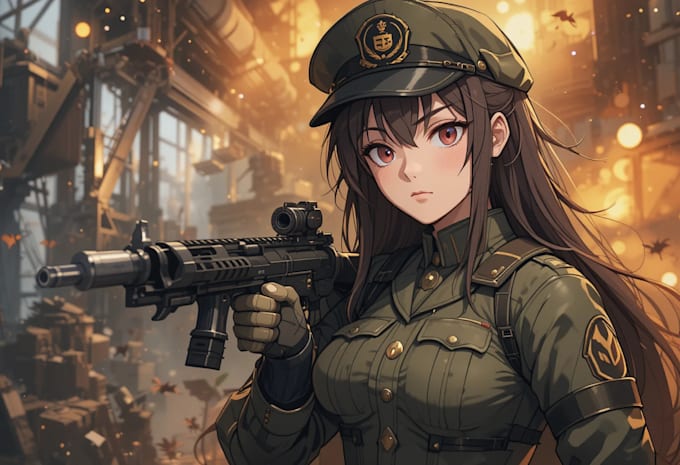 Draw military themed anime and tactical for you by Chaunrgan | Fiverr