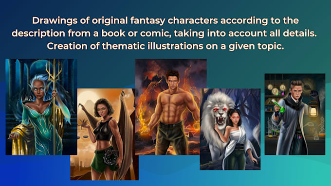 Draw professional character design and concept art by Vita5linaart | Fiverr