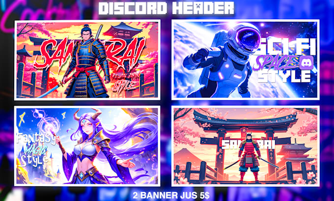 Create custom discord headers banners and icons by Bassimbekkali | Fiverr