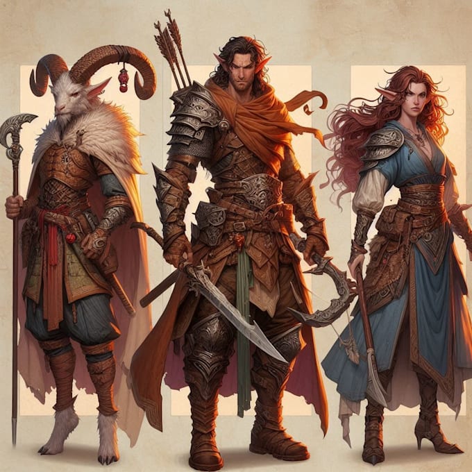 Design character drawings for dnd fanart by Exhesz | Fiverr