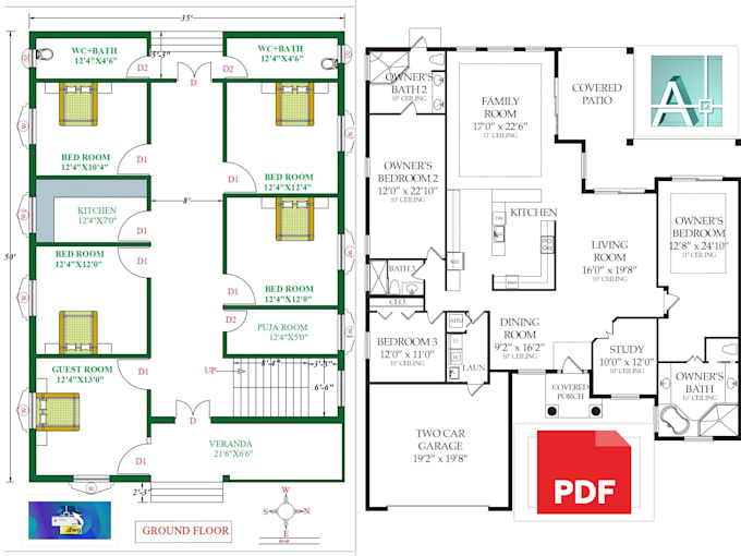 Redraw your real estate floor plan ,house plan ,site plan in autocad ...