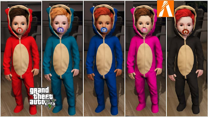 Make you custom fivem ped clothing pack chains tattoos for your fivem ...