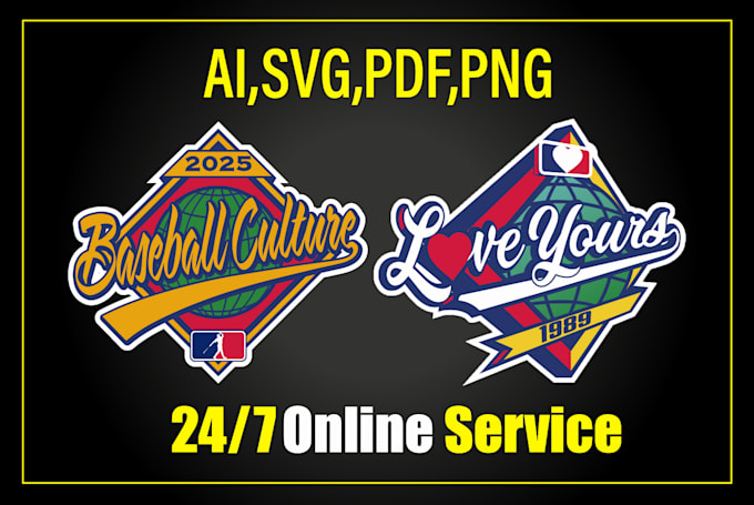 Design custom mlb, nba parody logo for printing, embroidery side ...