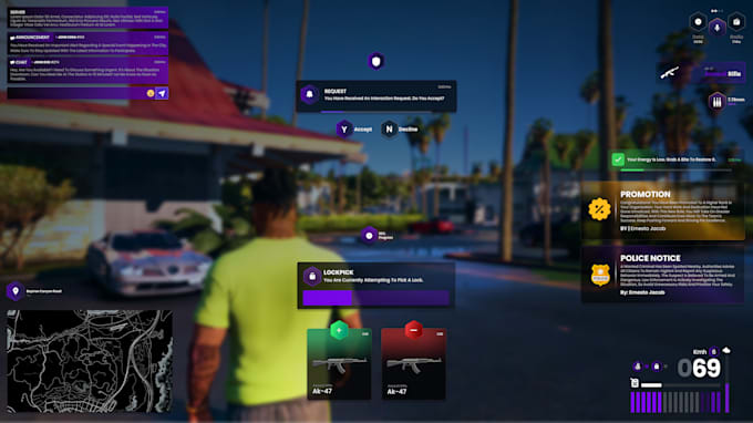 Make gta fivem ui designs for hud, menus, inventory, and more by ...