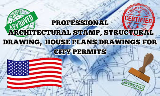 Review, draw electrical drawing seal stamp architectural drawing in los ...