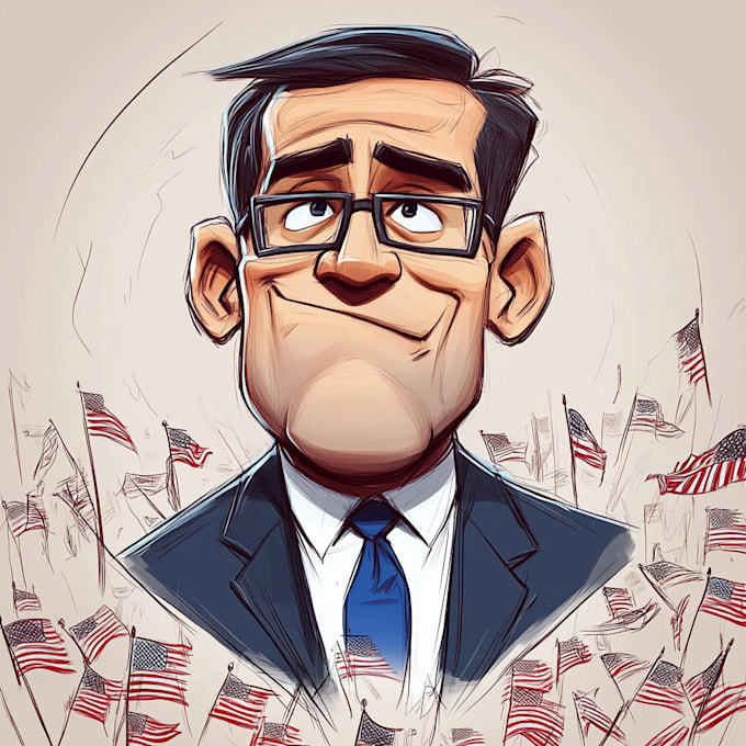 Draw political cartoon and caricature by Jeanlson | Fiverr