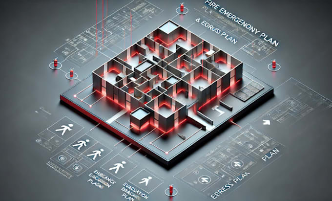 Design fire emergency evacuation plan, evacuation diagram and egress ...