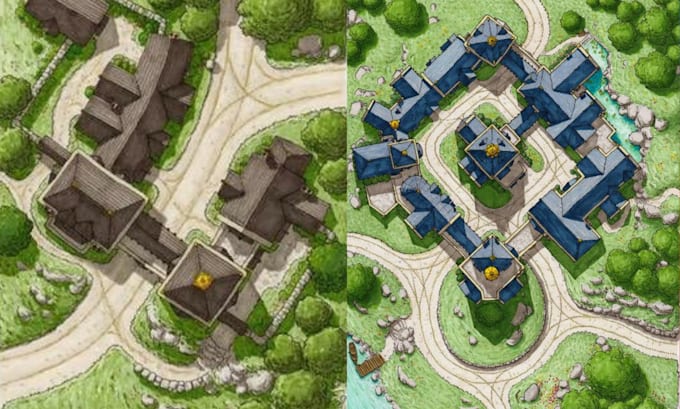 Do rpg map design, rpg fantasy, low poly vector map, dnd map, fantasy ...