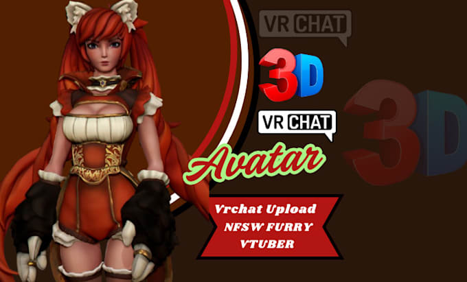 Upload your vrchat avatar 3d character model nfsw furry vtuber for ...