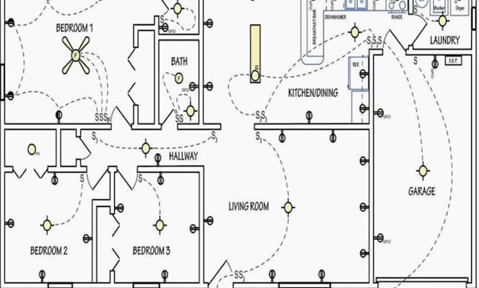 Draw electrical plan layout and lighting design in autocad,revit and ...