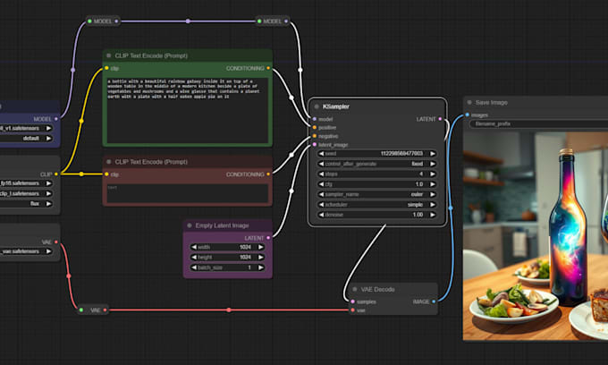 Create comfyui workflow node for nsfw ai image using flex dev, lora model