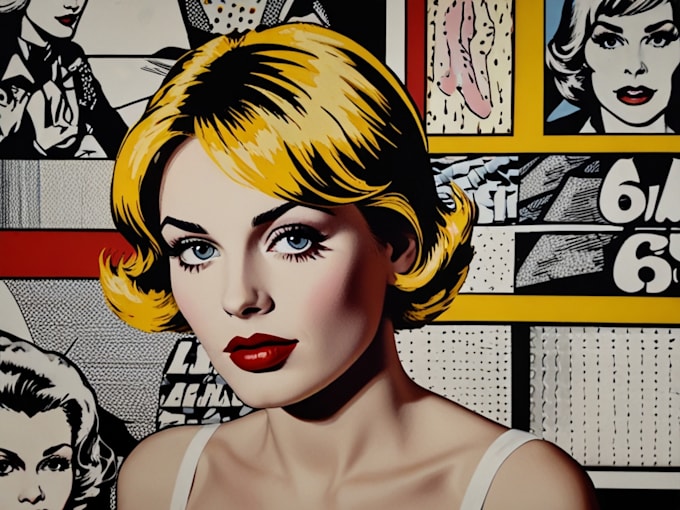 Draw a retro pop art roy lichtenstein style by Joynislston | Fiverr