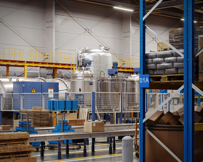 Sketch up 2d metal industry floorplan,interior, exterior design,logo ...