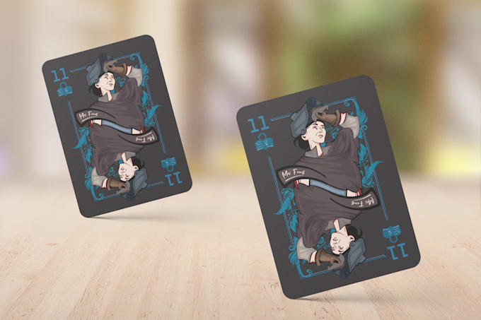 Design custom poker cards, playing cards and board game illustration by ...