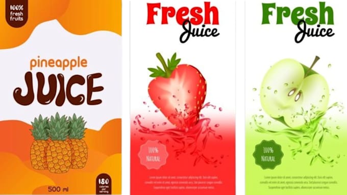 Do juice label design, bottle label, beverage label, supplement label ...