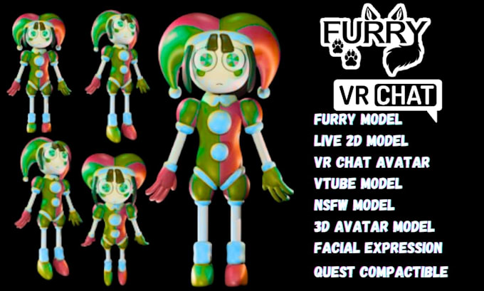 Do , custom vrchat avatar, 3d furry model, vrc furry, fursona furry ...