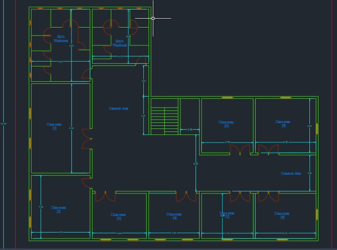 Draft autocad 2d architectural floor plan drawing by Danushakavishwa ...
