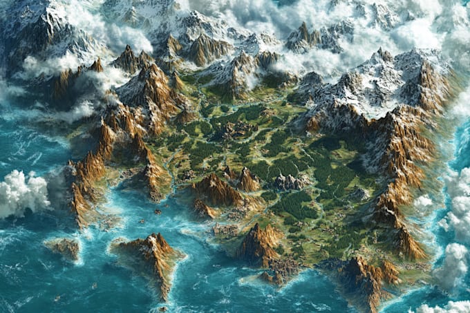 Make a high quality fantasy map by Glovannarshal | Fiverr