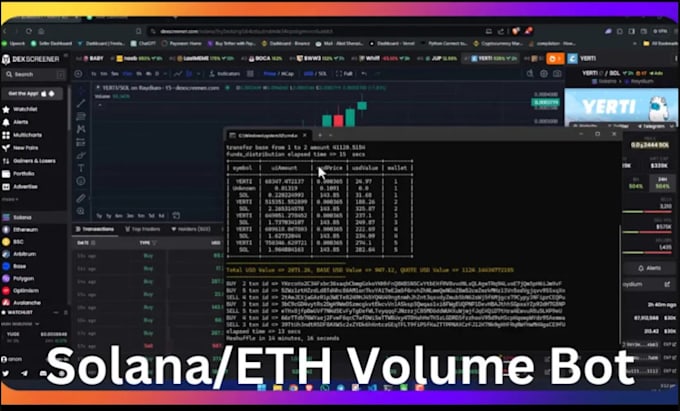Solana volume bot, raydium bot, dexscreener bot, arbitrage bot, volume base bot by ...