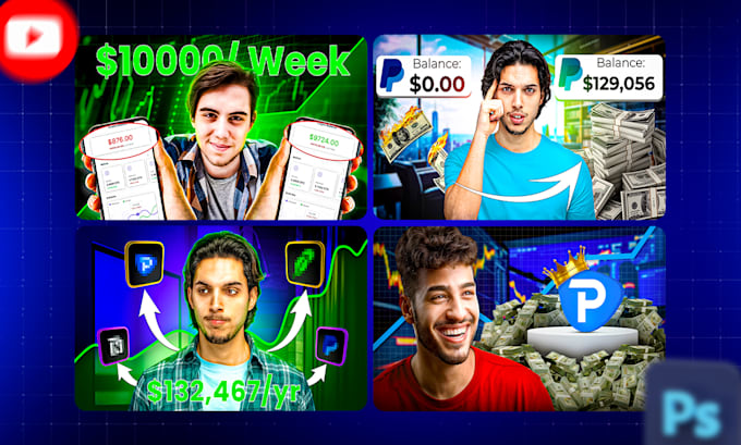 Design finance, crypto, trading and business youtube thumbnails by ...